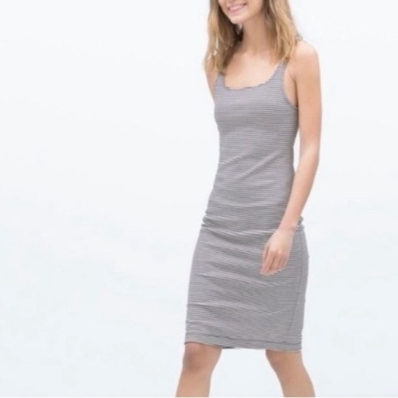 Zara | Dresses | Zara Horizontal Lines Midi Dress | Poshmark